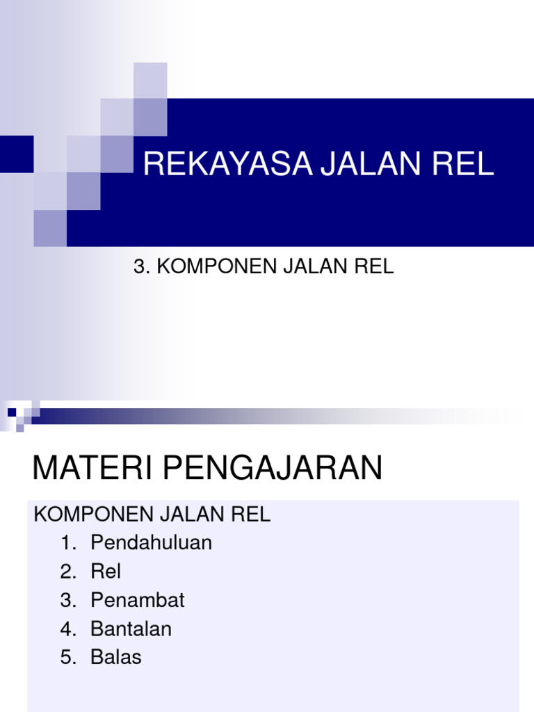 Struktur dan Komponen Jalan Rel | PDF