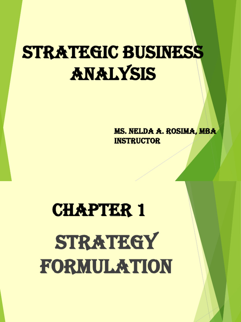 Chapter 1 Strategy Formulation | PDF | Strategic Management | Value Chain