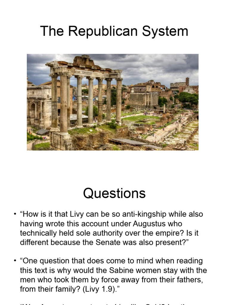 Lecture Week 3 Political System | PDF | Roman Republic | Roman Law