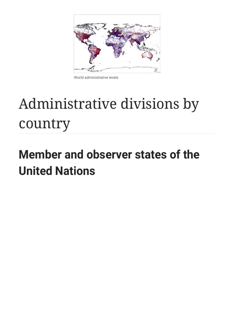 Countries and Their Administrative Divisions | PDF | Government