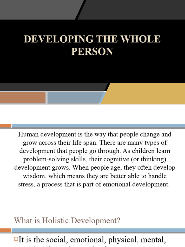 Developing The Whole Person | PDF | Self Esteem | Feeling
