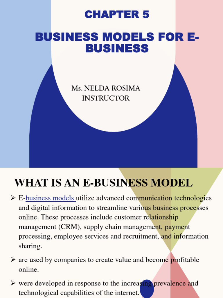 Chapter 6 Business Model For E-Business | PDF | Electronic Business | Customer Relationship ...