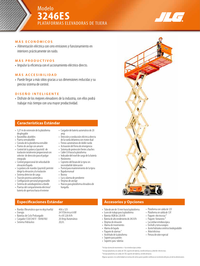 JLG 3246 Es Ficha Tecnica | PDF