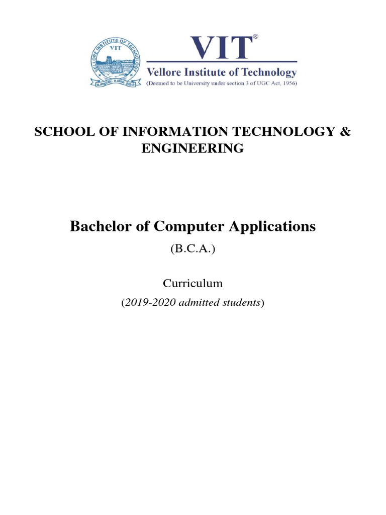 BCA Curriculum Syllabus 2019-20 | PDF | Computer Programming | Databases