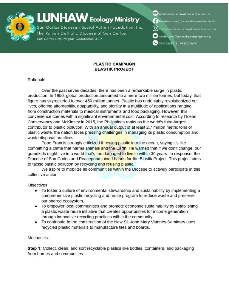 BLASTIK PROJECT | PDF | Recycling | Waste