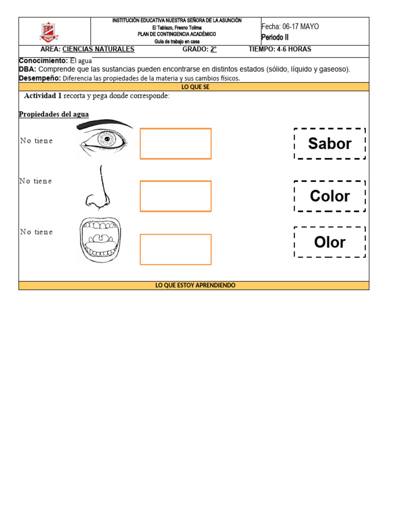 2° El Agua - Los Objetos | PDF | Agua | Naturaleza