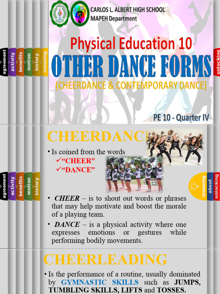 Other Dance Forms PE10 QIV Cheer Dance Origin Basic Cheer Motion Part1 ...