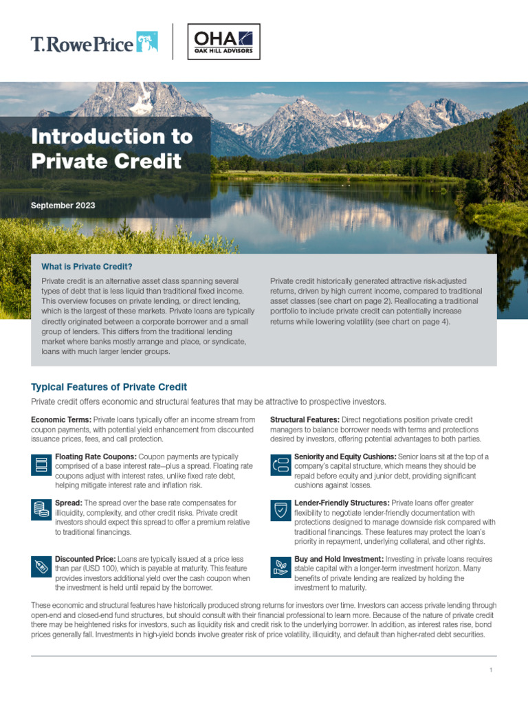 Private Credit: Features & Returns Explained | PDF | Loans | Finance ...