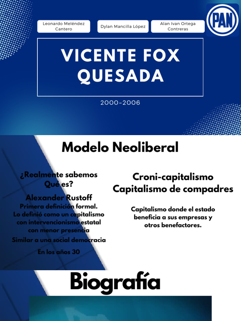 Vicente Fox Quesada - Exposición | PDF | México | Economias