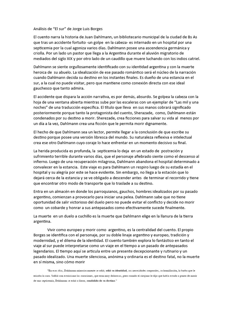 Análisis de El Sur 2 | PDF | Libros para adolescentes