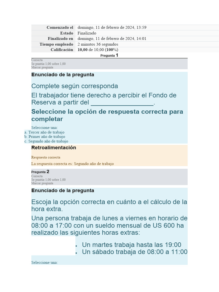 Cuestionario Retro CF2 2024 | PDF | Economias | Labor