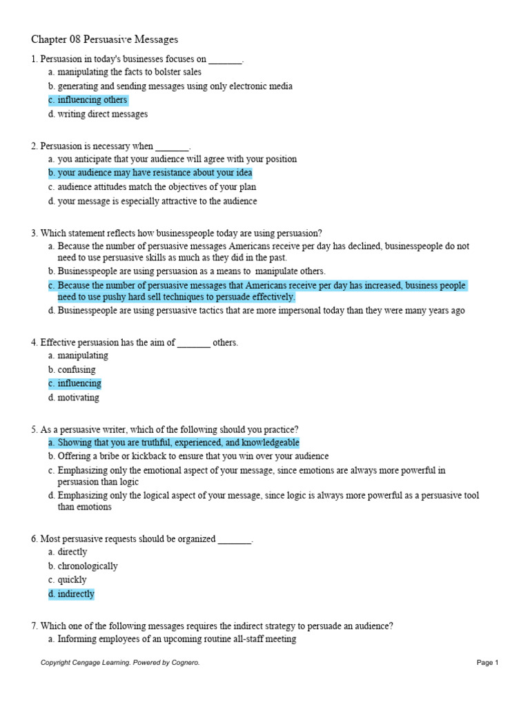 Strategies for Effective Persuasion | PDF | Persuasion | Sales