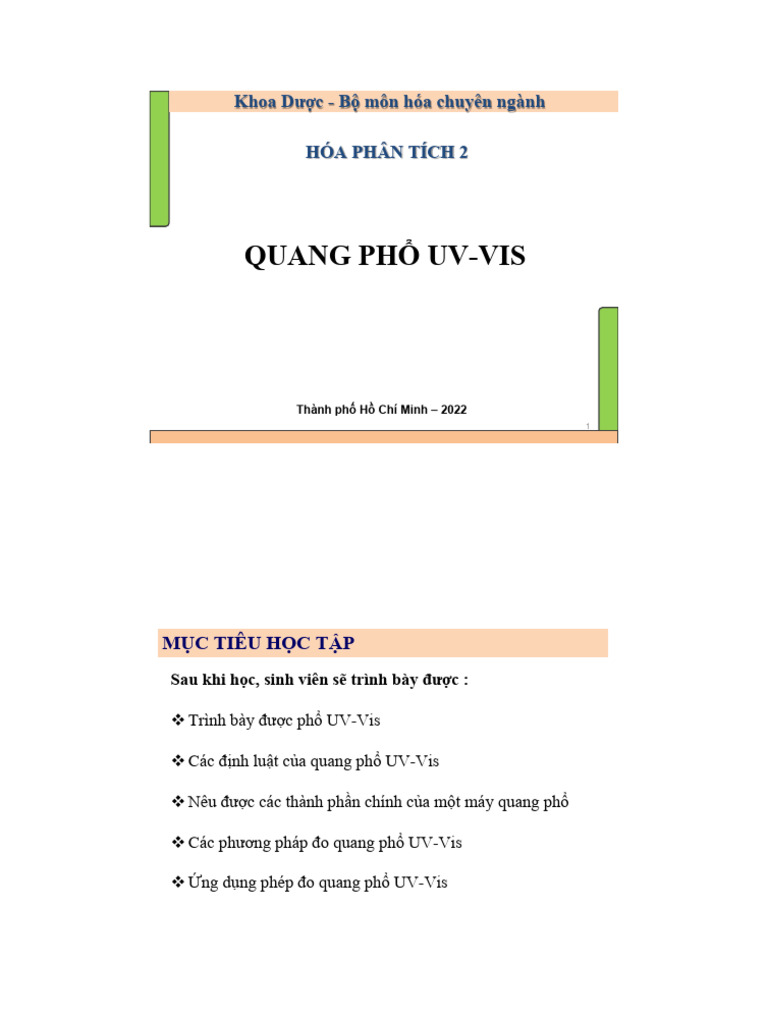 Quang PH UV VIS | PDF
