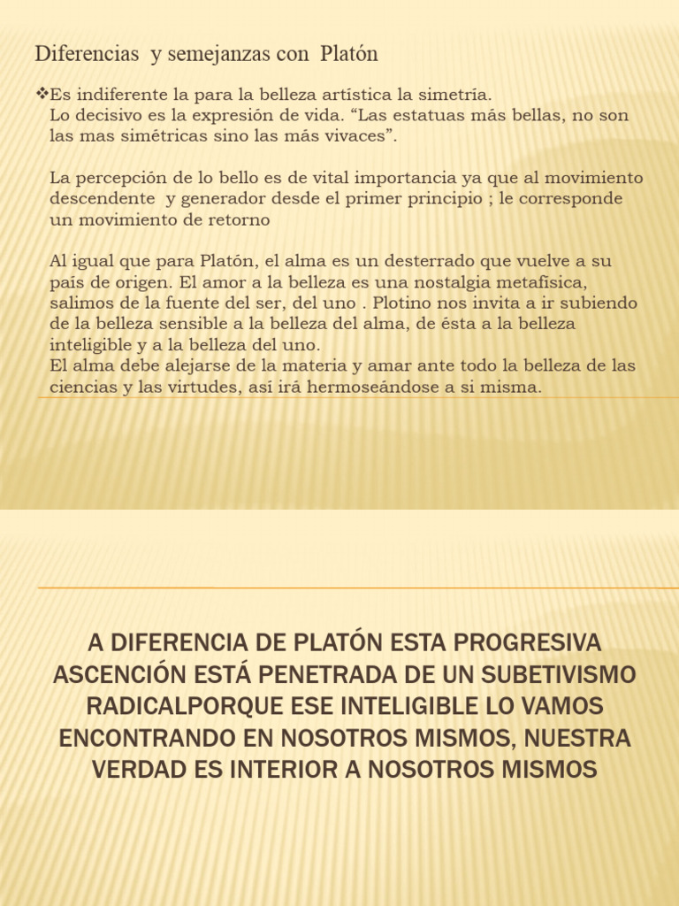 Filosofia de Plotino | PDF | Platón | Belleza