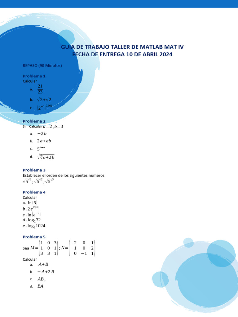 Tarea de Seminario de Matlab Matematica IV | PDF | Integral | Programación de computadoras