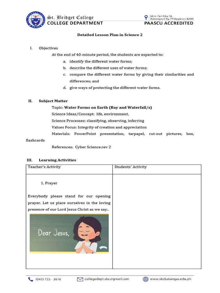 Friday Teaching (Bay & Falls) | PDF | Water | Learning