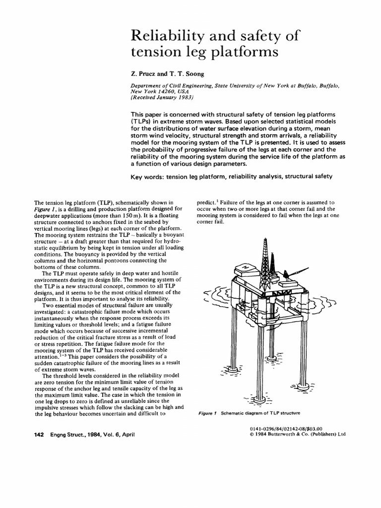 Reliability and Safety of Tension Leg Platforms | PDF | Reliability ...
