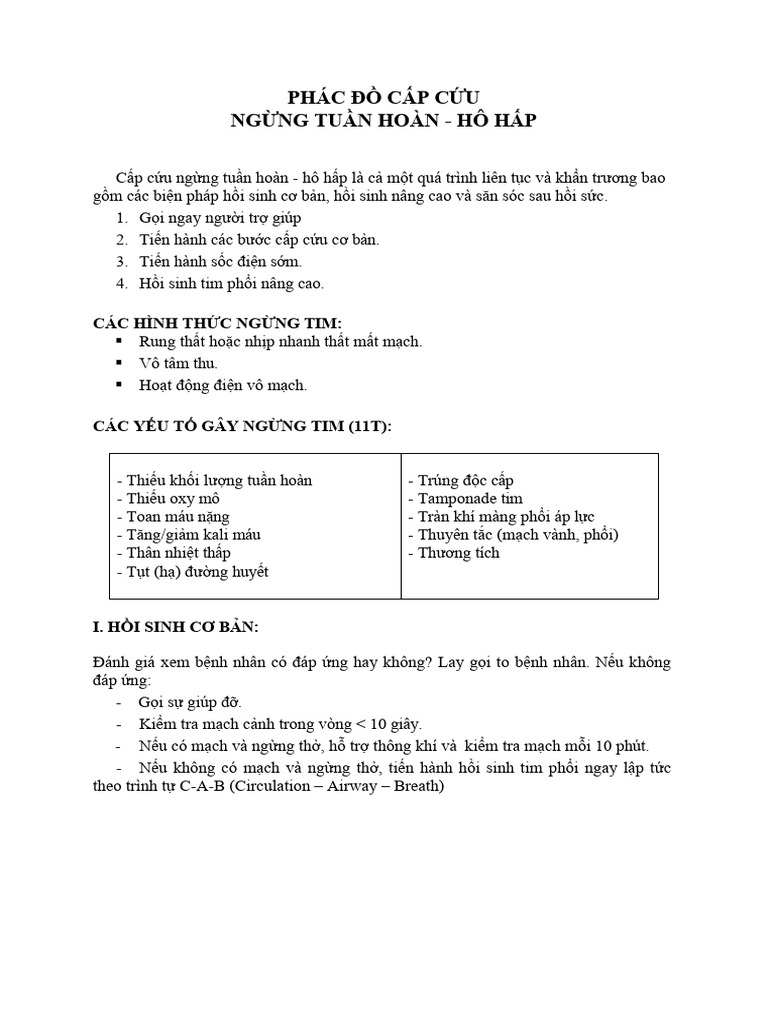 Phac Do Cap Cuu Ngung Tuan Hoan Ho Hap | PDF