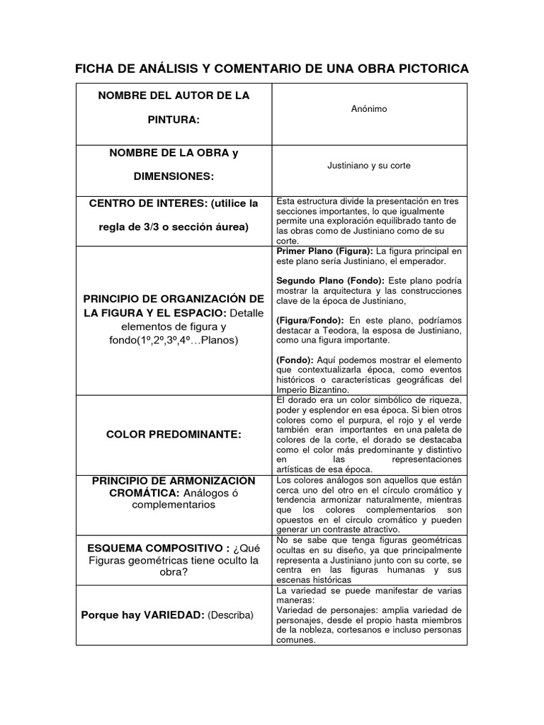 Análisis de "Justiniano y su corte" | PDF | Composición (artes visuales ...