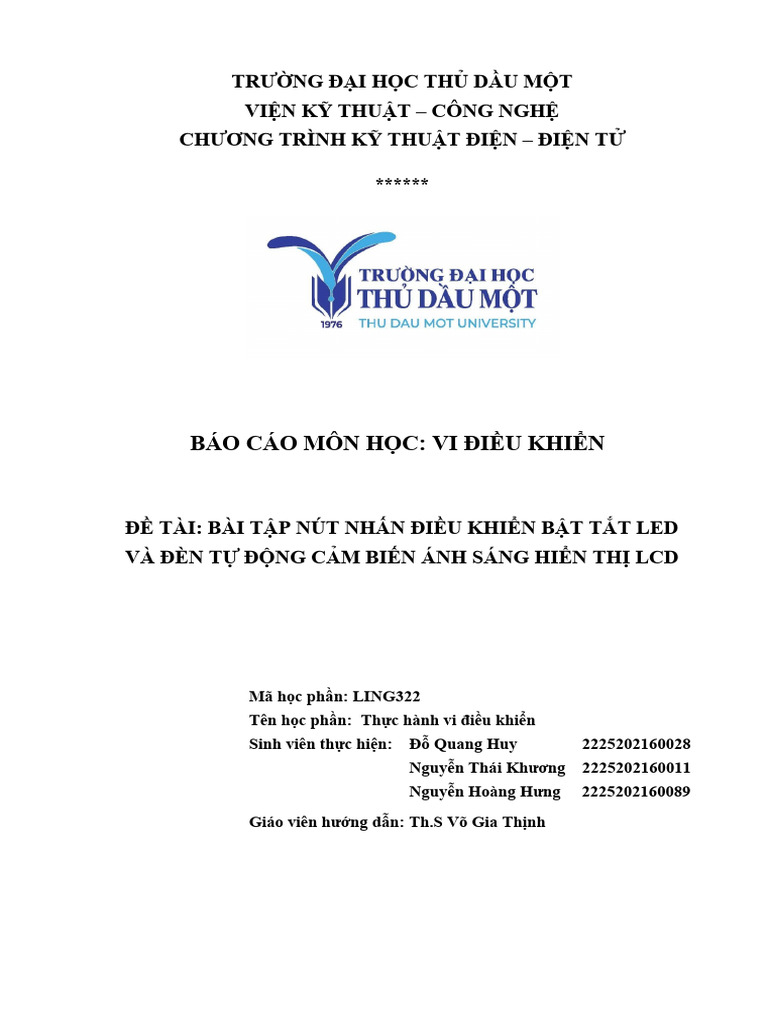 Báo Cáo TH C Hành VDK | PDF