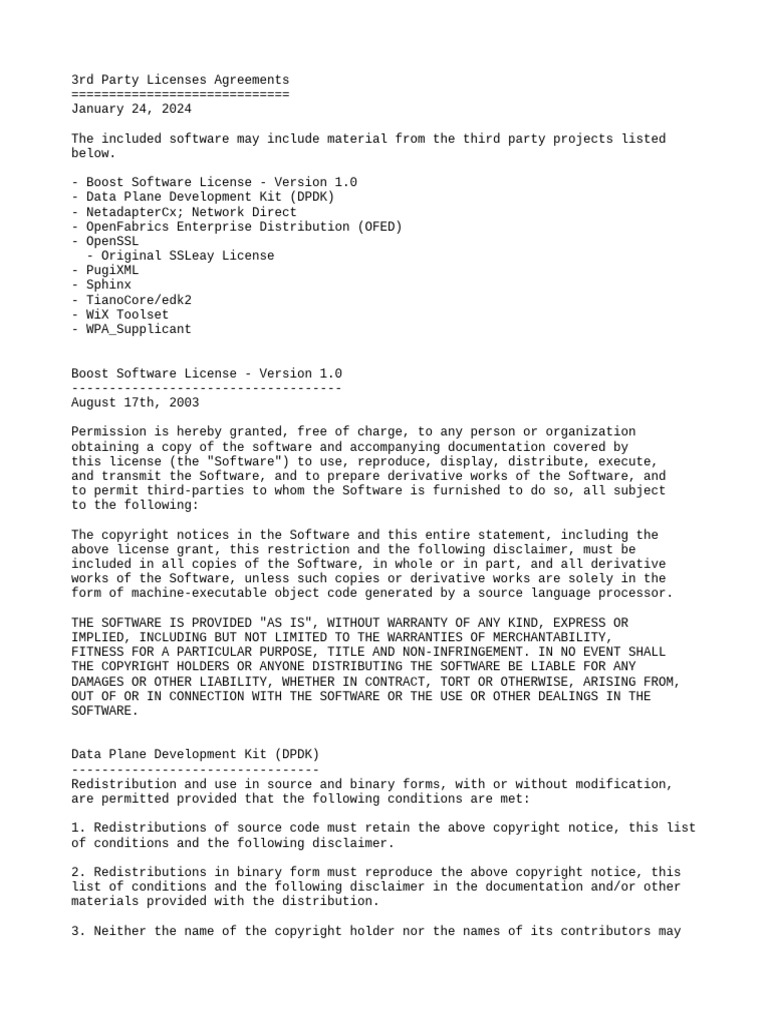 3rd Party Licenses | Download Free PDF | Copyright | Source Code
