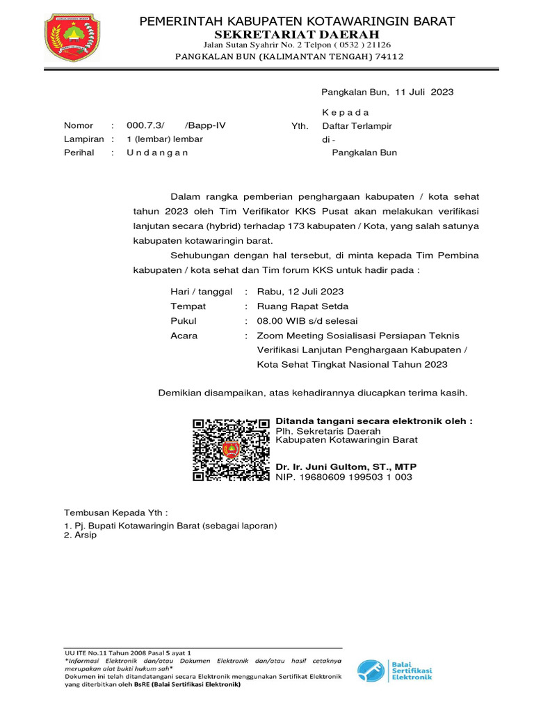 Undangan SETDA | PDF