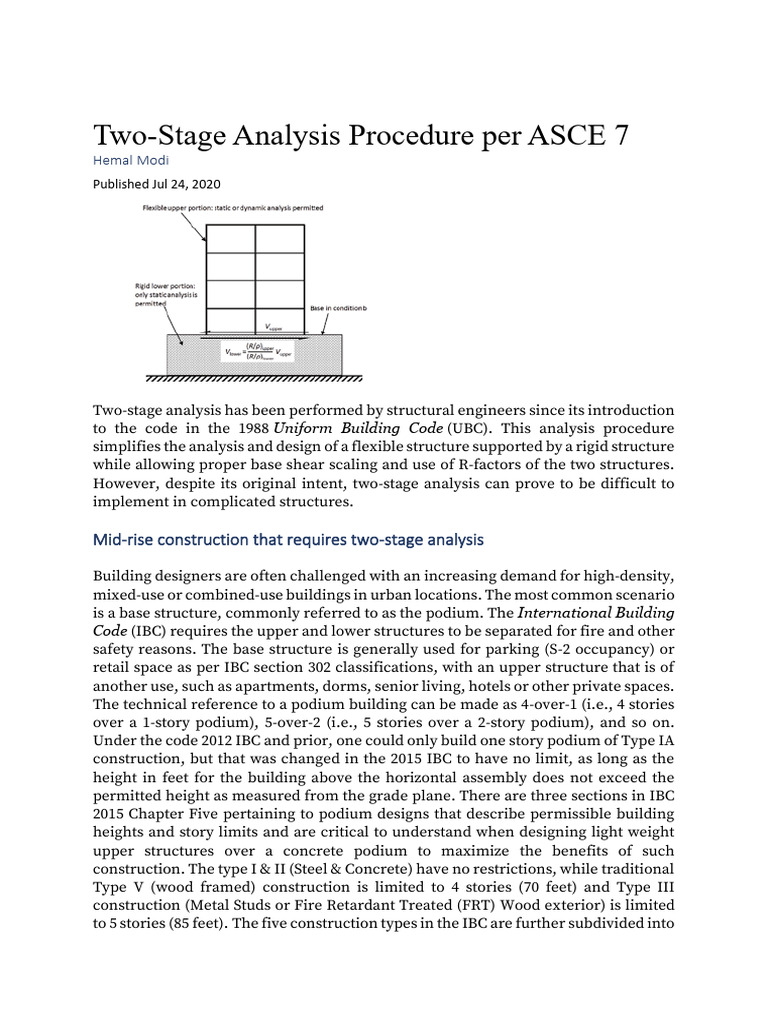 Two Stage Analysis Procedure per ASCE 7 | PDF | Civil Engineering | Structural Engineering