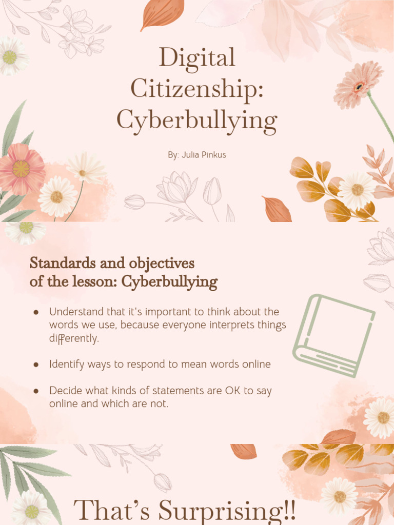 Digital Citizenship Presentation 1 | Download Free PDF | Cyberbullying