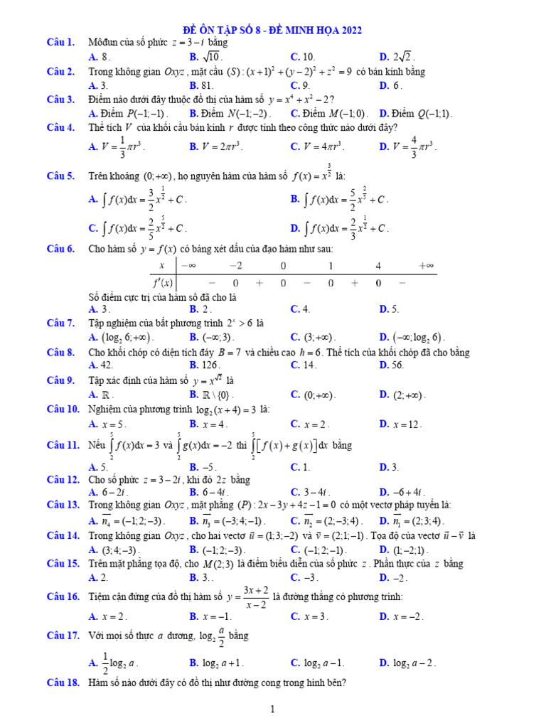 De On Tap So 8 - de Minh Hoa 2022 - HDG Chi Tiet | PDF
