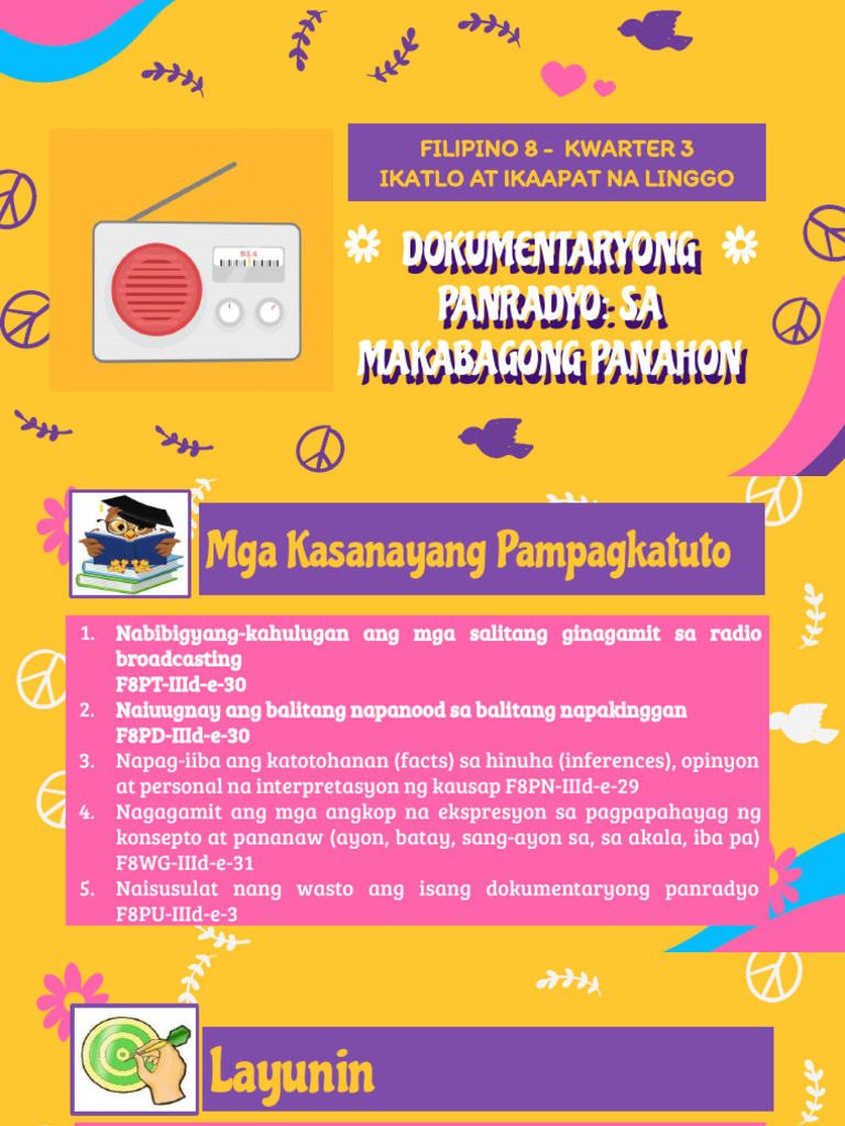 Filipino 8 Q3 W3 4 Unawain Natin 2 | PDF Filipino 8 Q3 W3 4 Unawain Natin 2 | PDF