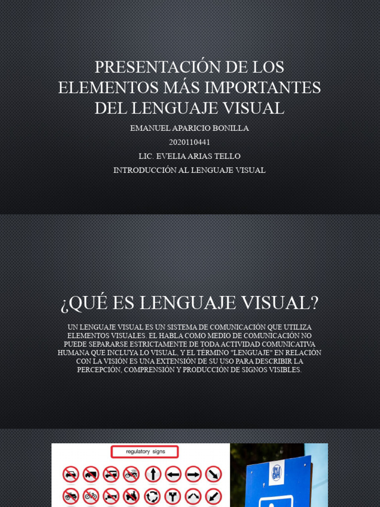 Presentación de Los Elementos Más Importantes Del Lenguaje | PDF