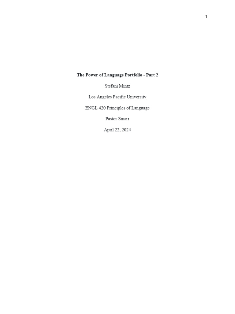 the power of language portfolio - part 2 | PDF | Literacy | Teachers