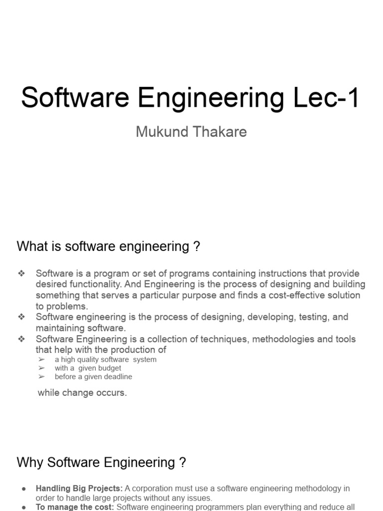 Lec 1 | PDF | Software Development Process | Computer Programming