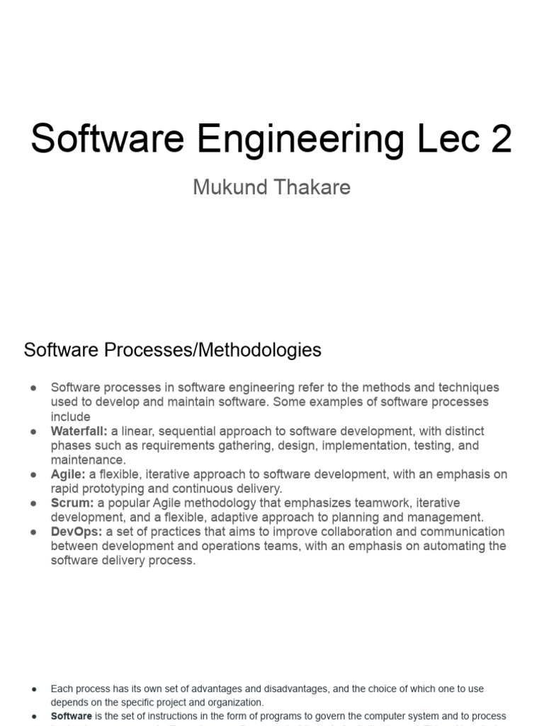 Lec 2 | PDF | Software Development Process | Software Prototyping