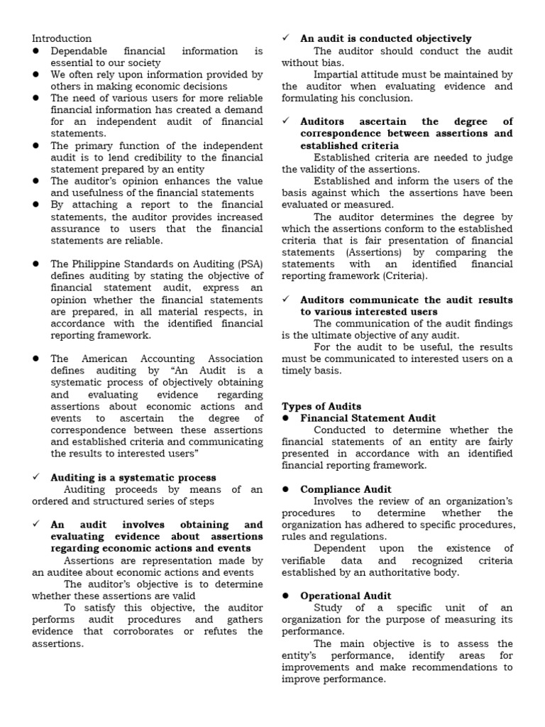 AUDITING THEORIES | PDF | Audit | Financial Audit