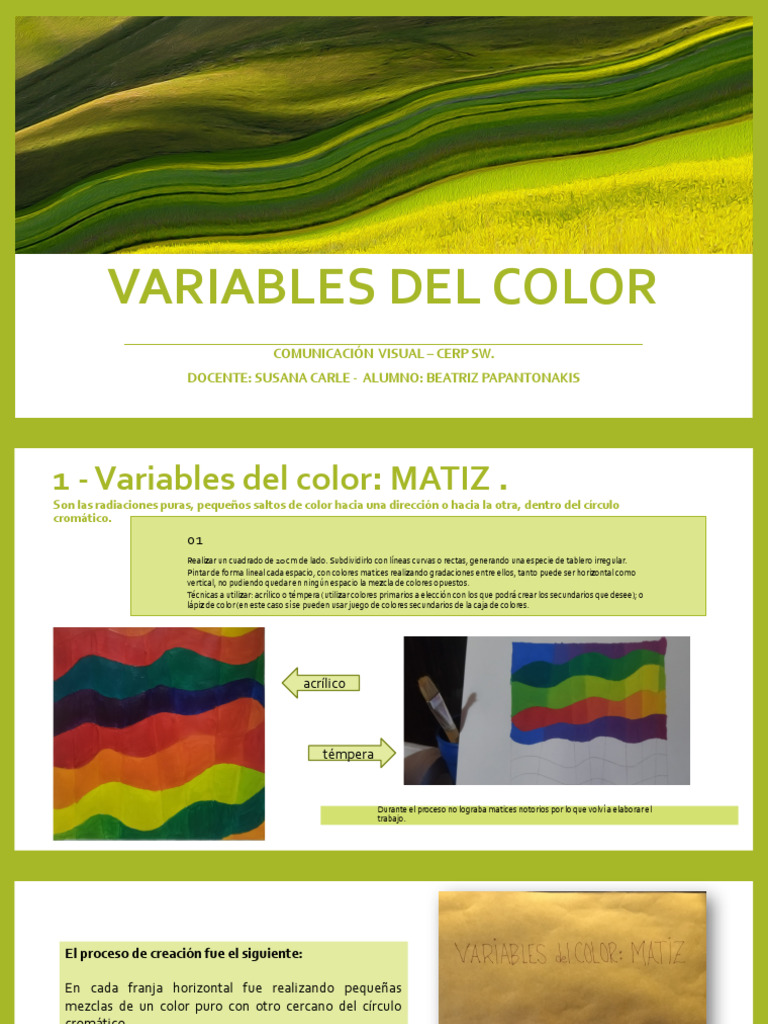 Variables y Matices del Color | PDF | Color | Matiz