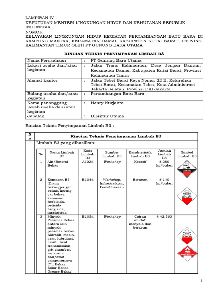 Kelayakan Lingkungan PT Gunung Bara Utama | PDF