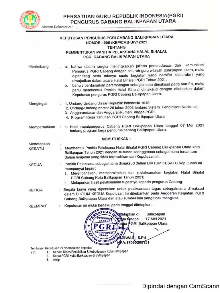 SK Pan. Halal Bihalal | PDF