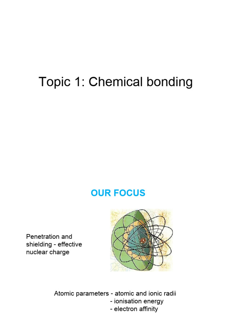 WEEK 1 - Topic 1 - Introduction of Chemical Bonding | PDF | Atomic Orbital | Chemical Bond