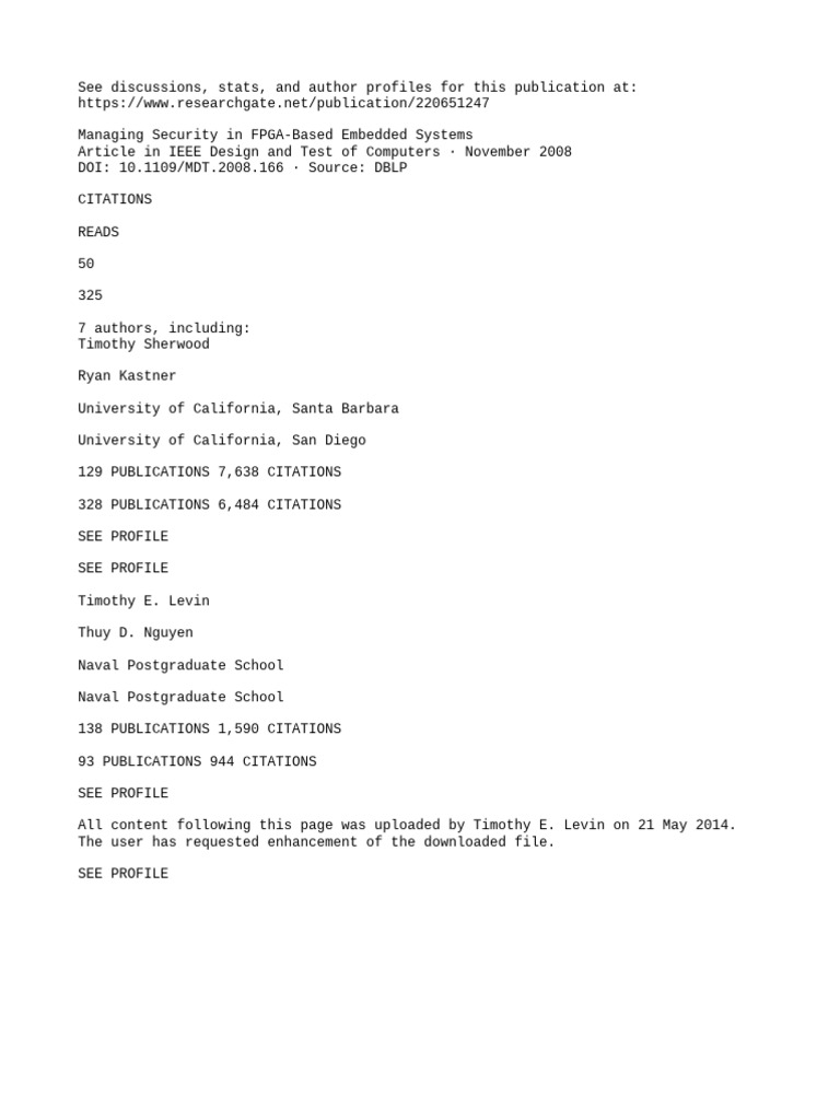 Managing_Security_in_FPGA-Based_Embedded_Systems | PDF | Field Programmable Gate Array ...