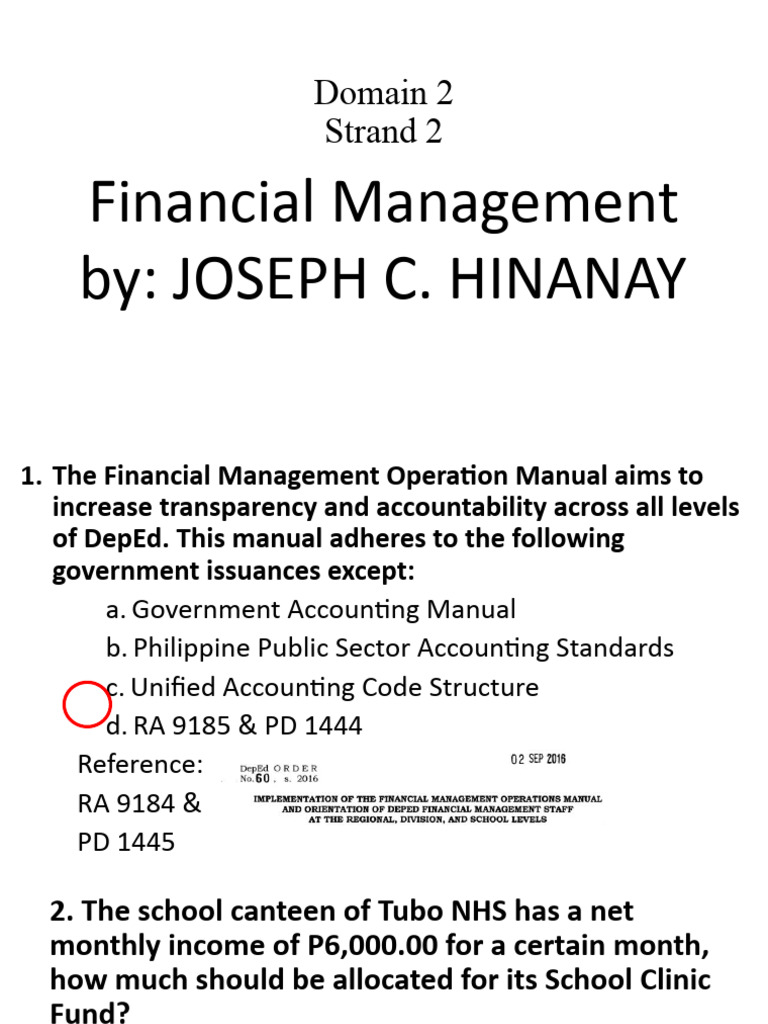 Domain 2 Financial Management | PDF | Economies