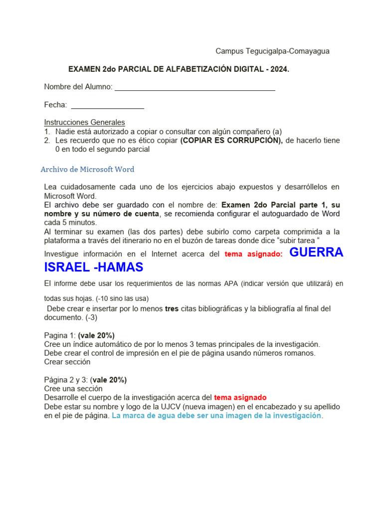 Examen-2doParcial Alfabetizacion 2024v2 | PDF | Archivo de computadora ...