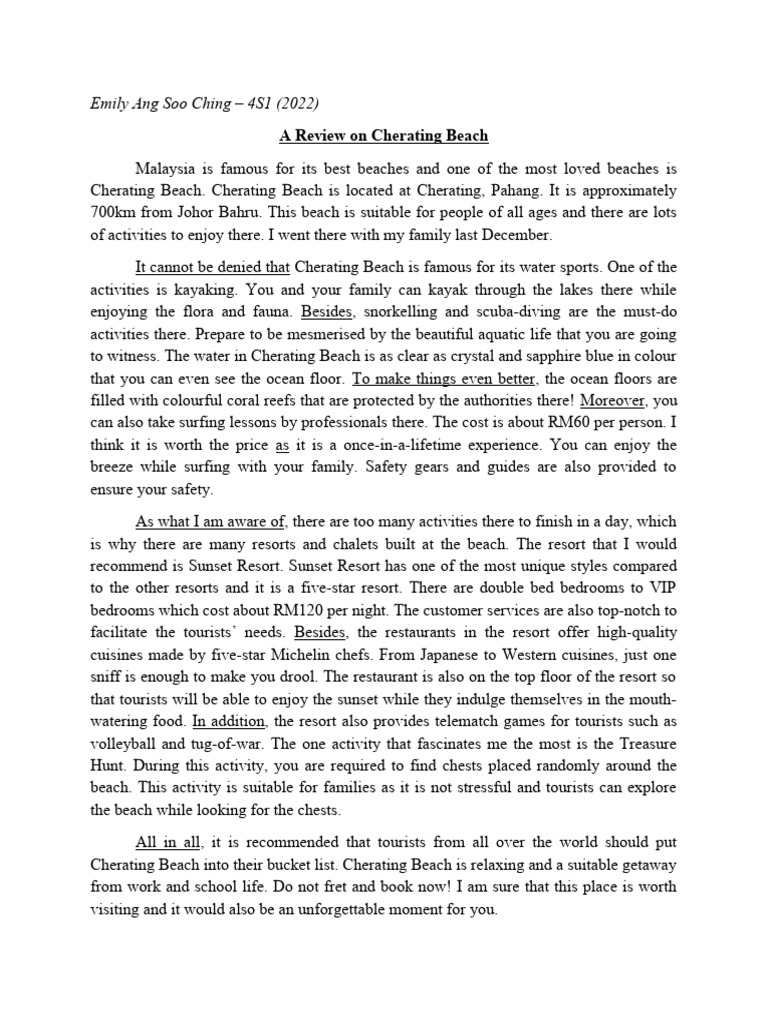 Review - Beach - Cherating | PDF | Earth Sciences