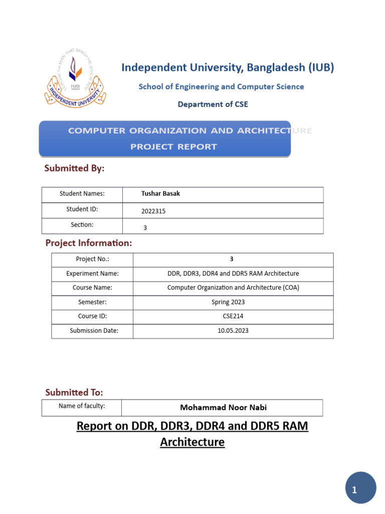 DDR, DDR3, DDR4, DDR5 Ram Architecture | Download Free PDF | Dynamic Random Access Memory ...