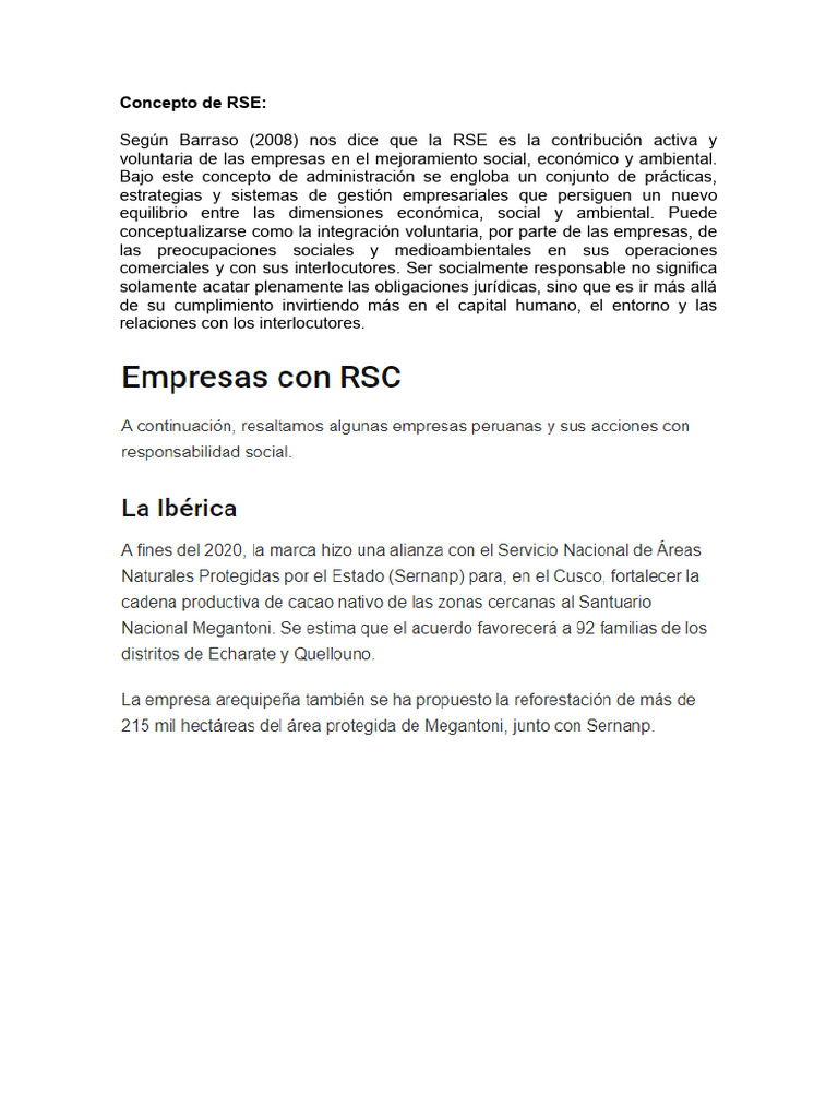 Concepto de RSE | PDF