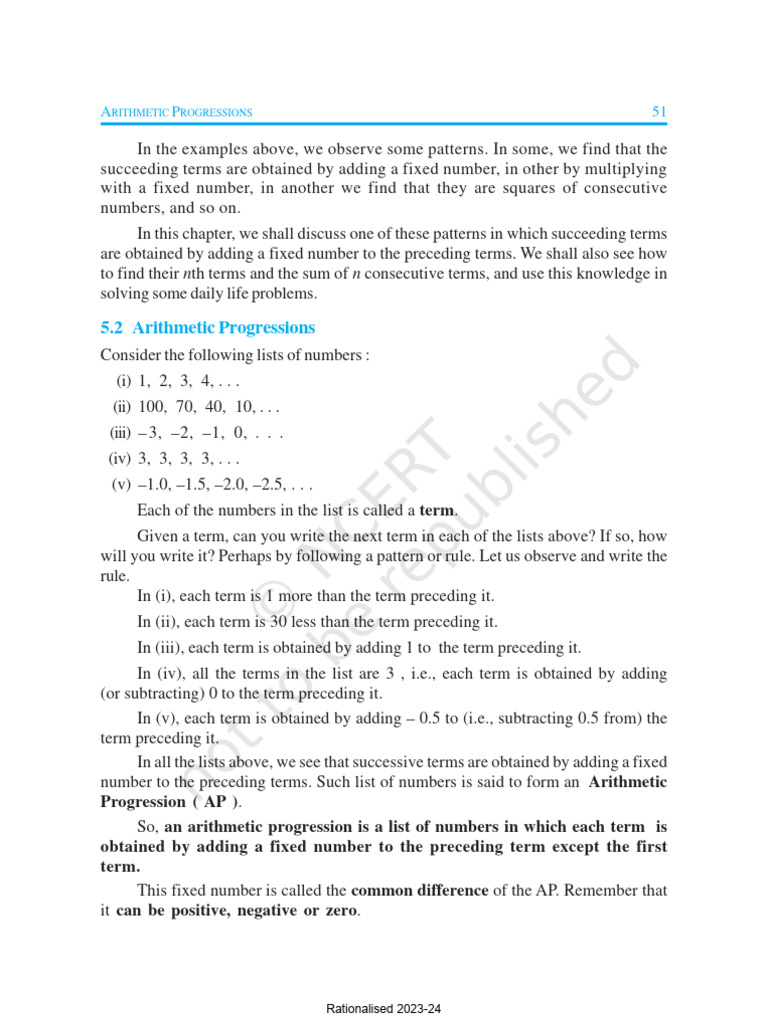 Arithmetic Progressions Guide | PDF | Arithmetic | Numbers