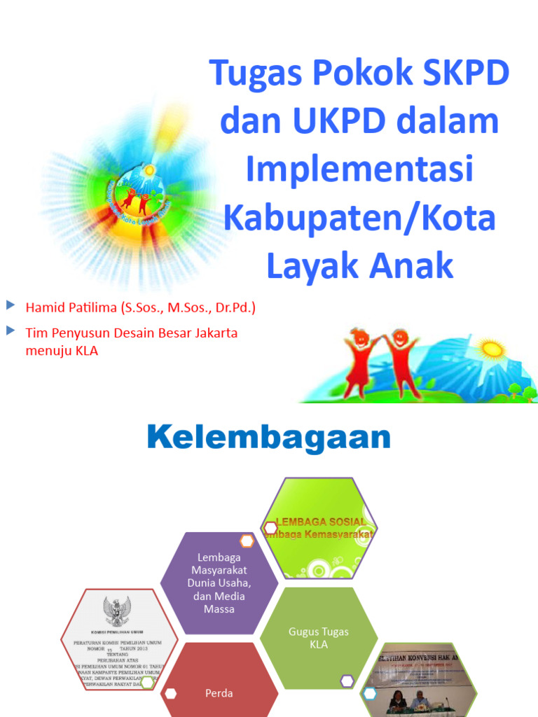Tupoksi SKPD Dan OKPD Dalam Implementasi KLA | PDF