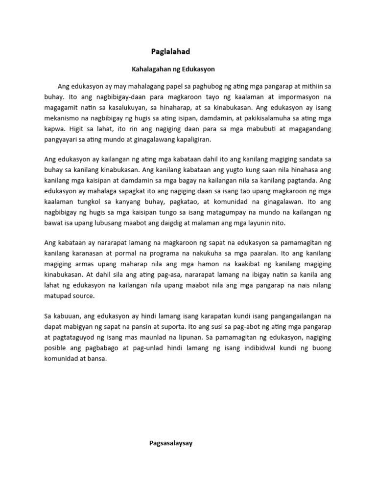 Paglalahad-WPS Office | PDF