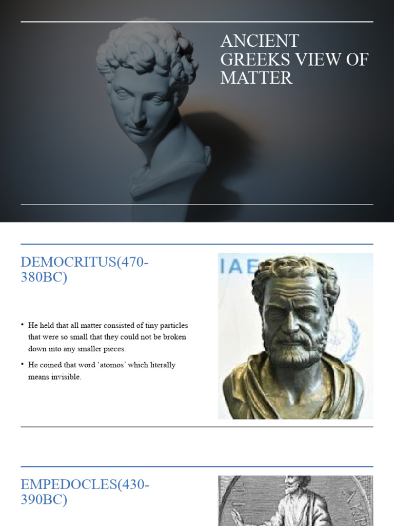 Ancient Greeks View of Matter | PDF | Astronomy | Physical Sciences