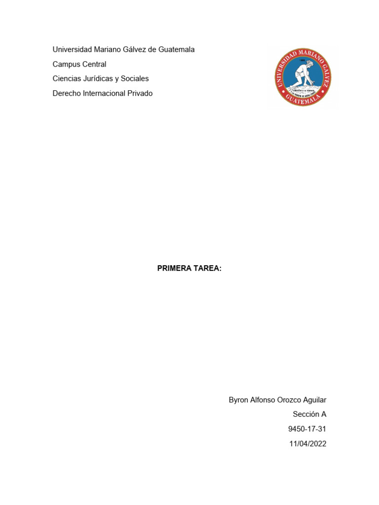 Primera Tarea Derecho Procesal Privado | PDF